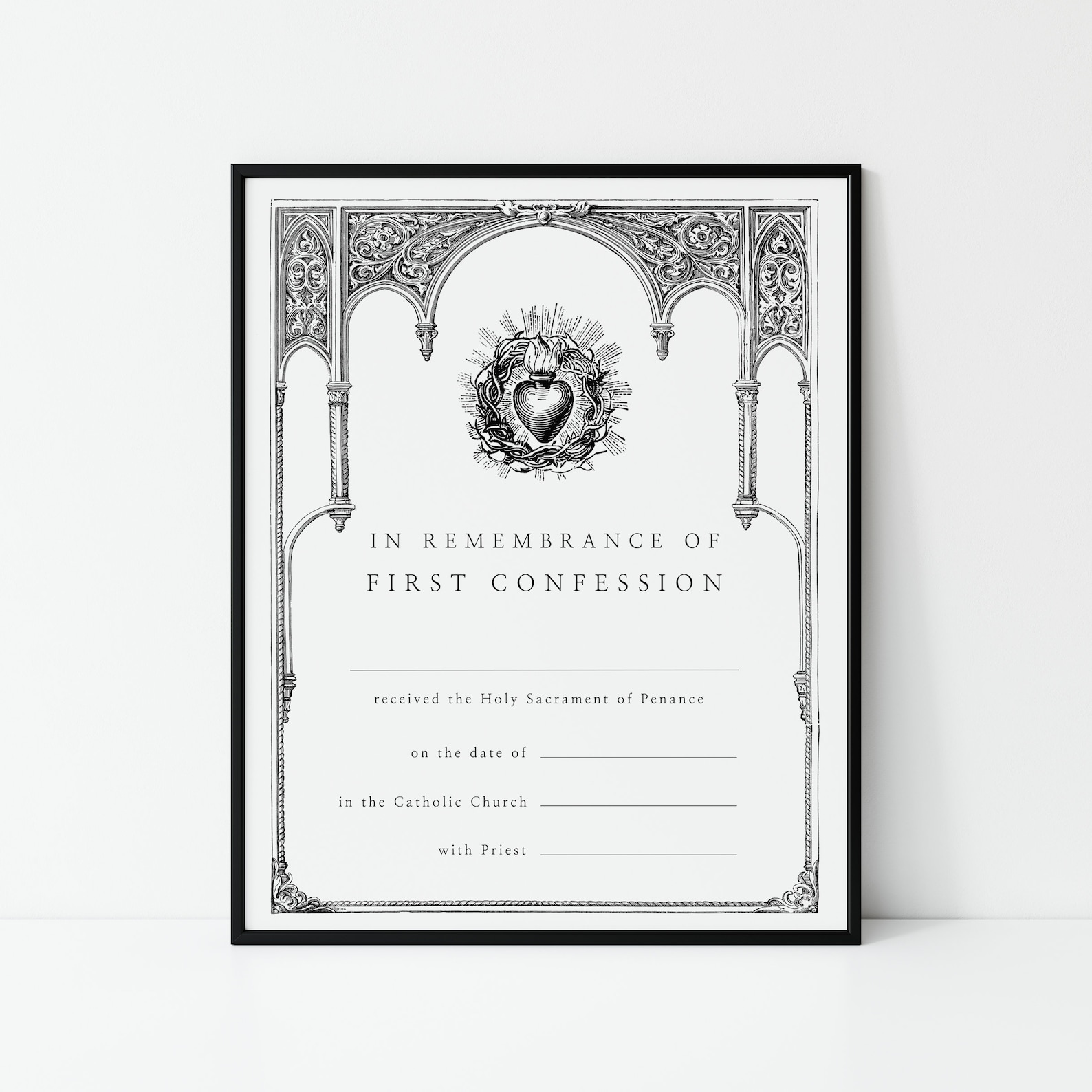 First Confession Printable Certificate Catholic Penance | Etsy