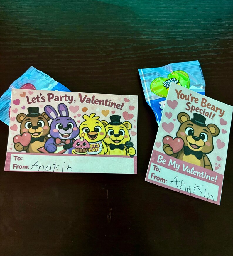 Five Nights at Freddy's- Valentine Cards - Etsy