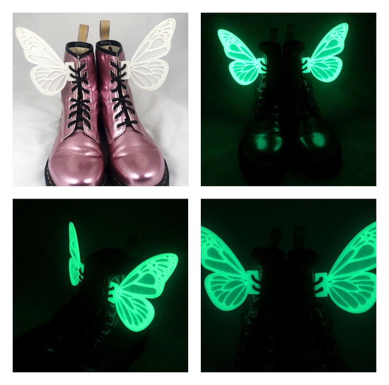 Custom 3D Butterfly Wings for Shoes Boots Roller Skates Costume ...