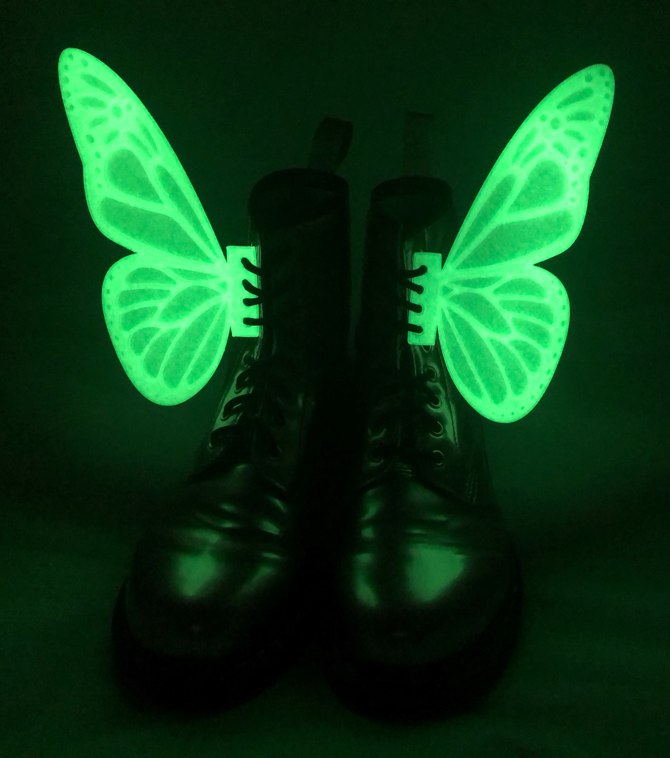 3D LARGE 8" Butterfly Wings for Shoes Boots Roller Skates Costume ...