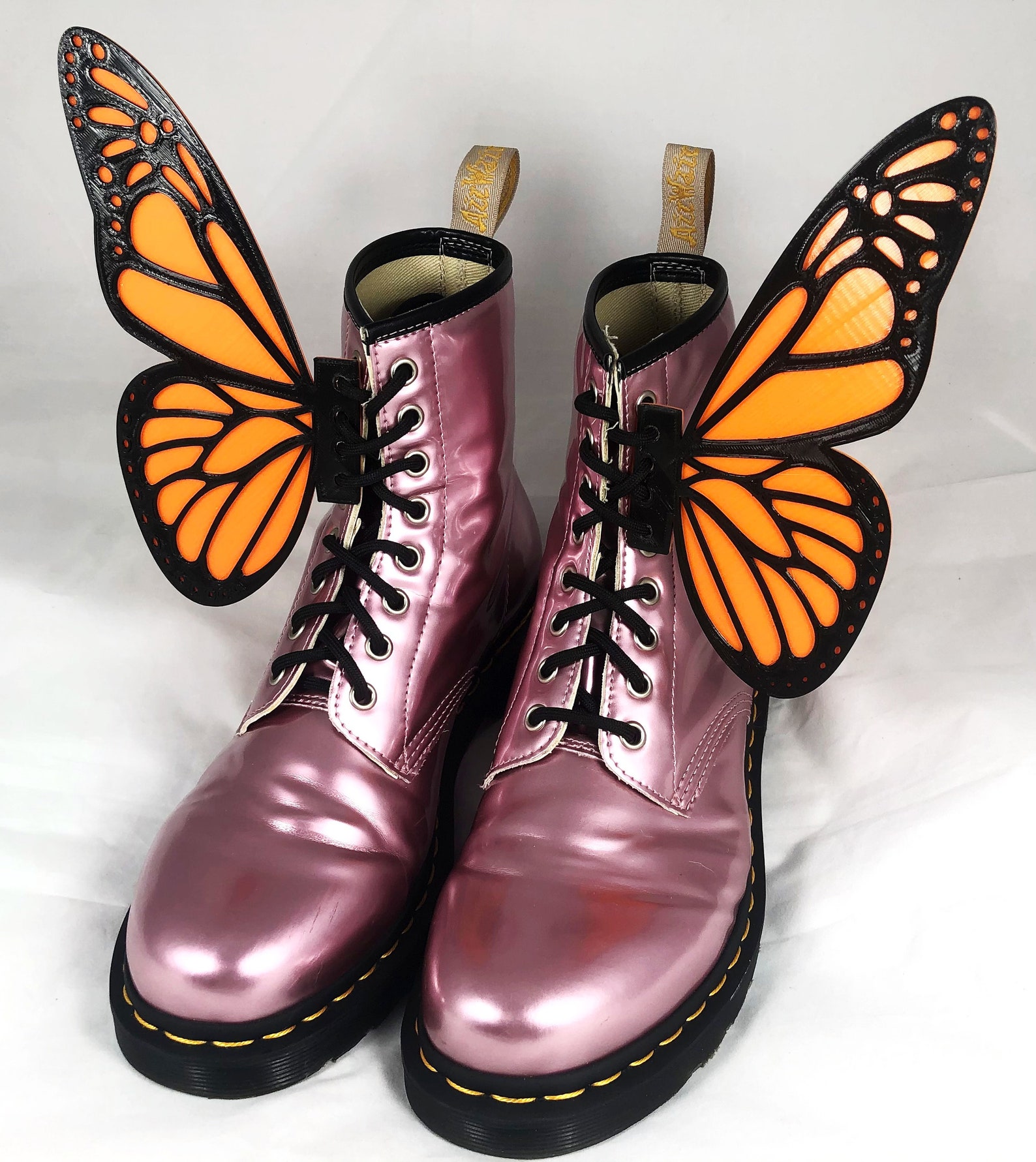3D LARGE 8" Butterfly Wings for Shoes Boots Roller Skates Costume ...
