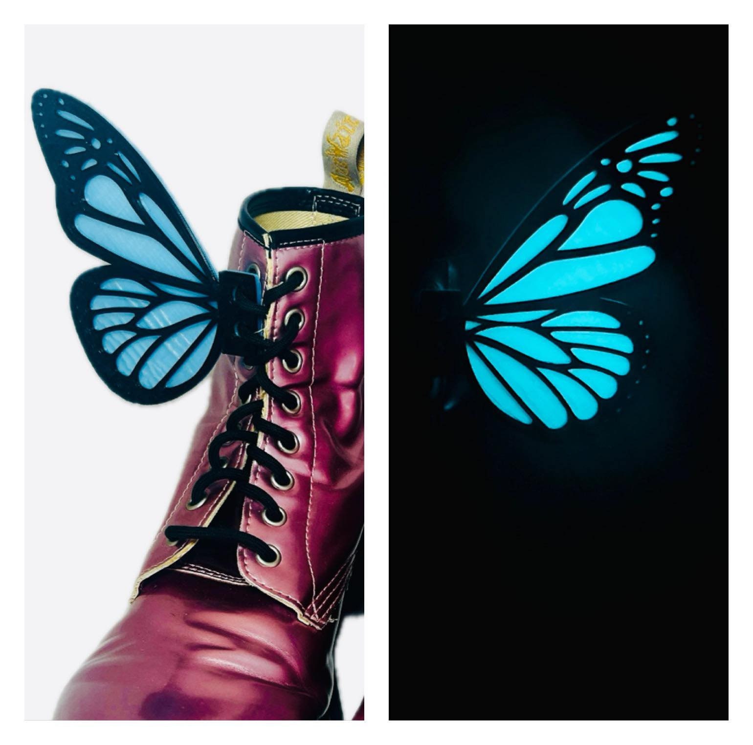 Custom 3D Butterfly Wings for Shoes Boots Roller Skates Costume ...
