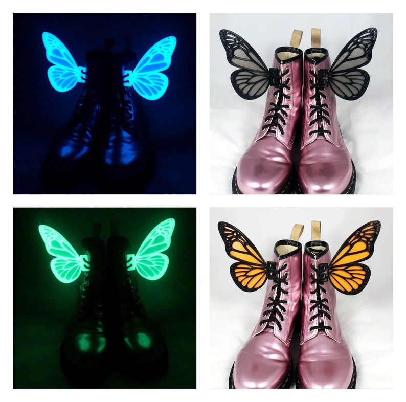 Custom 3D Butterfly Wings for Shoes Boots Roller Skates Costume ...