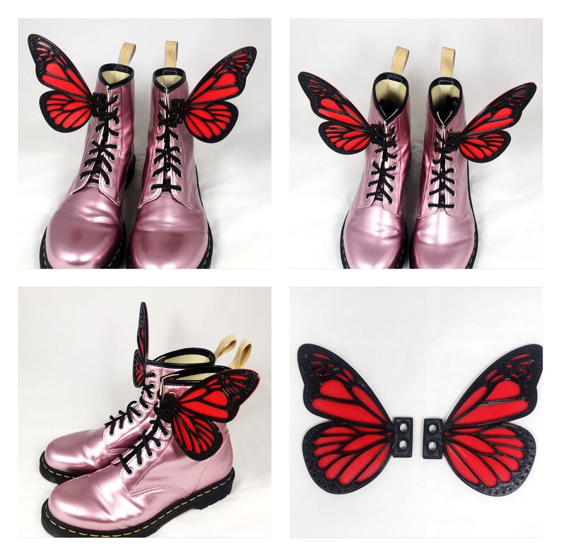 Custom 3D Butterfly Wings for Shoes Boots Roller Skates Costume ...