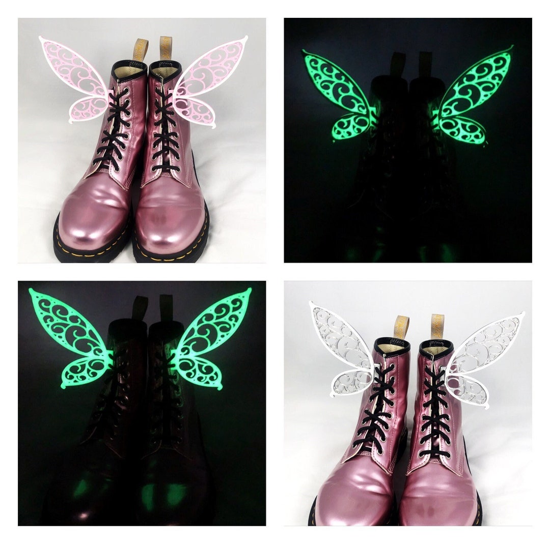 3D Fairy Wings for Shoes Boots Skates Halloween Costume Accessory Dress ...