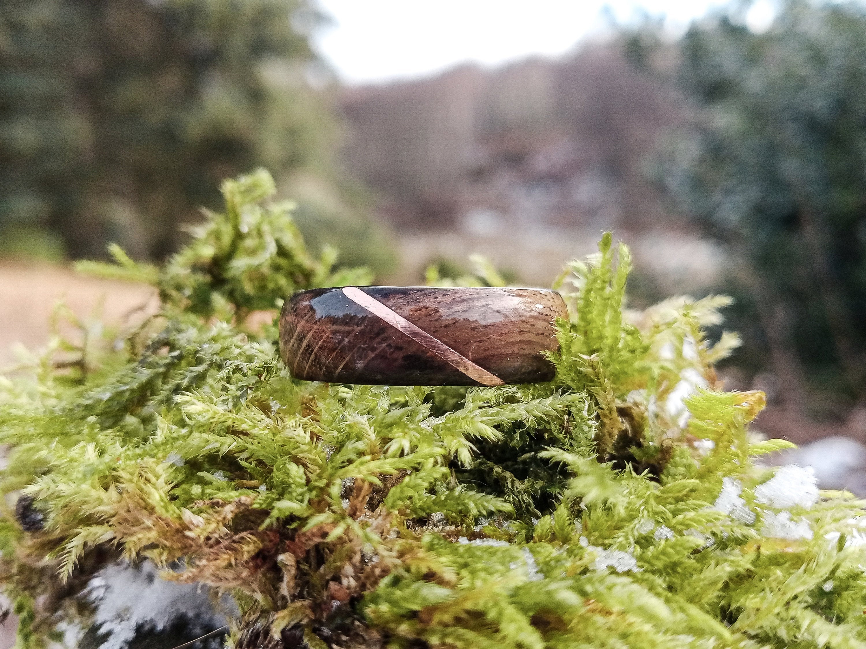 Whisky Barrel Ring with Copper Accent Whiskey Barrel Ring | Etsy