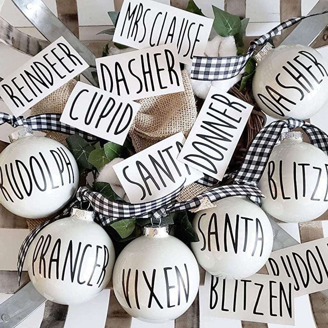 Rae Dunn Inspired Ornaments - Etsy