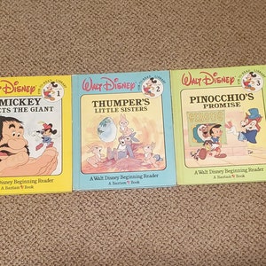 Vintage Walt Disney Beginning Reader Books Volume 1 2 3 - Etsy