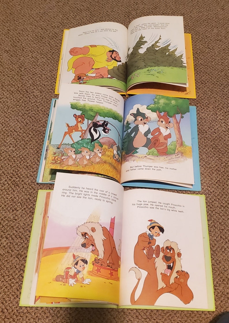 Vintage Walt Disney Beginning Reader Books Volume 1 2 3 - Etsy