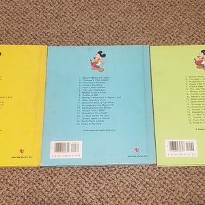 Vintage Walt Disney Beginning Reader Books - Volume 1, 2, 3 - Mickey ...