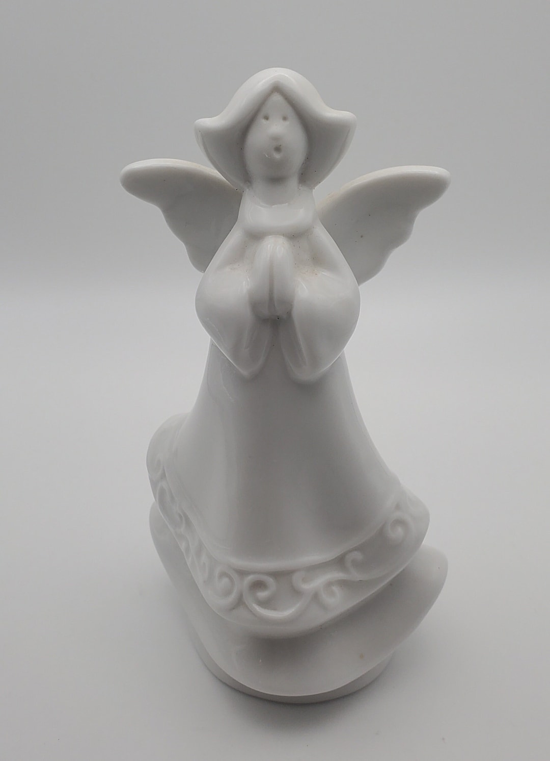 Vintage White Ceramic Angel Figurine - Etsy