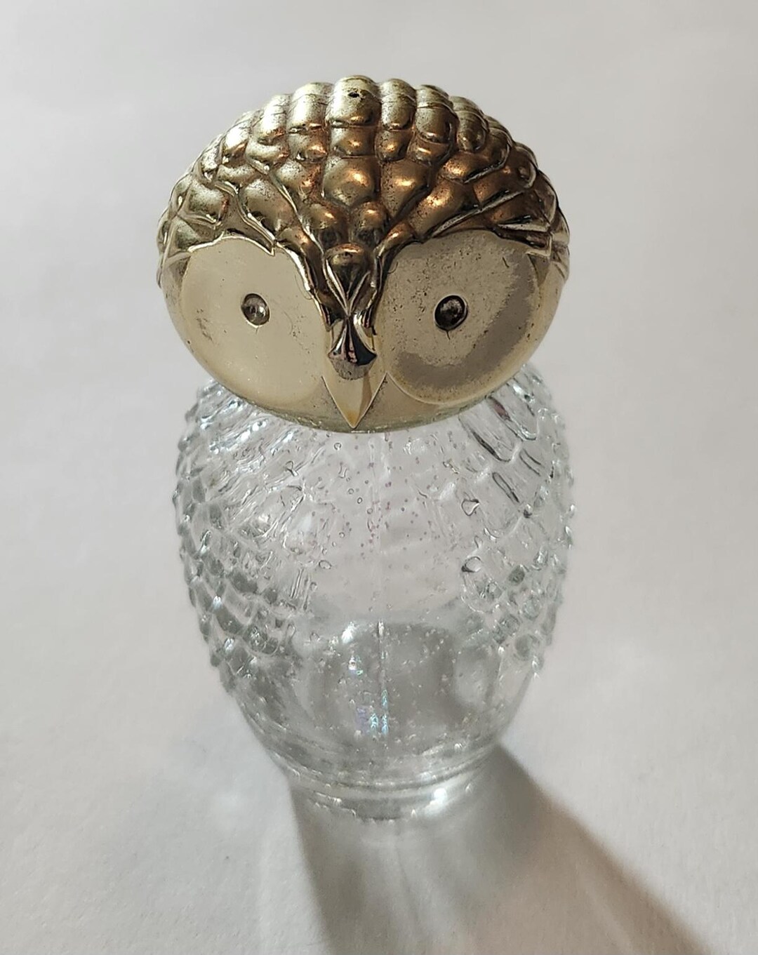 Vintage Avon Glass Owl Perfume Bottle, Clear and Gold - Etsy