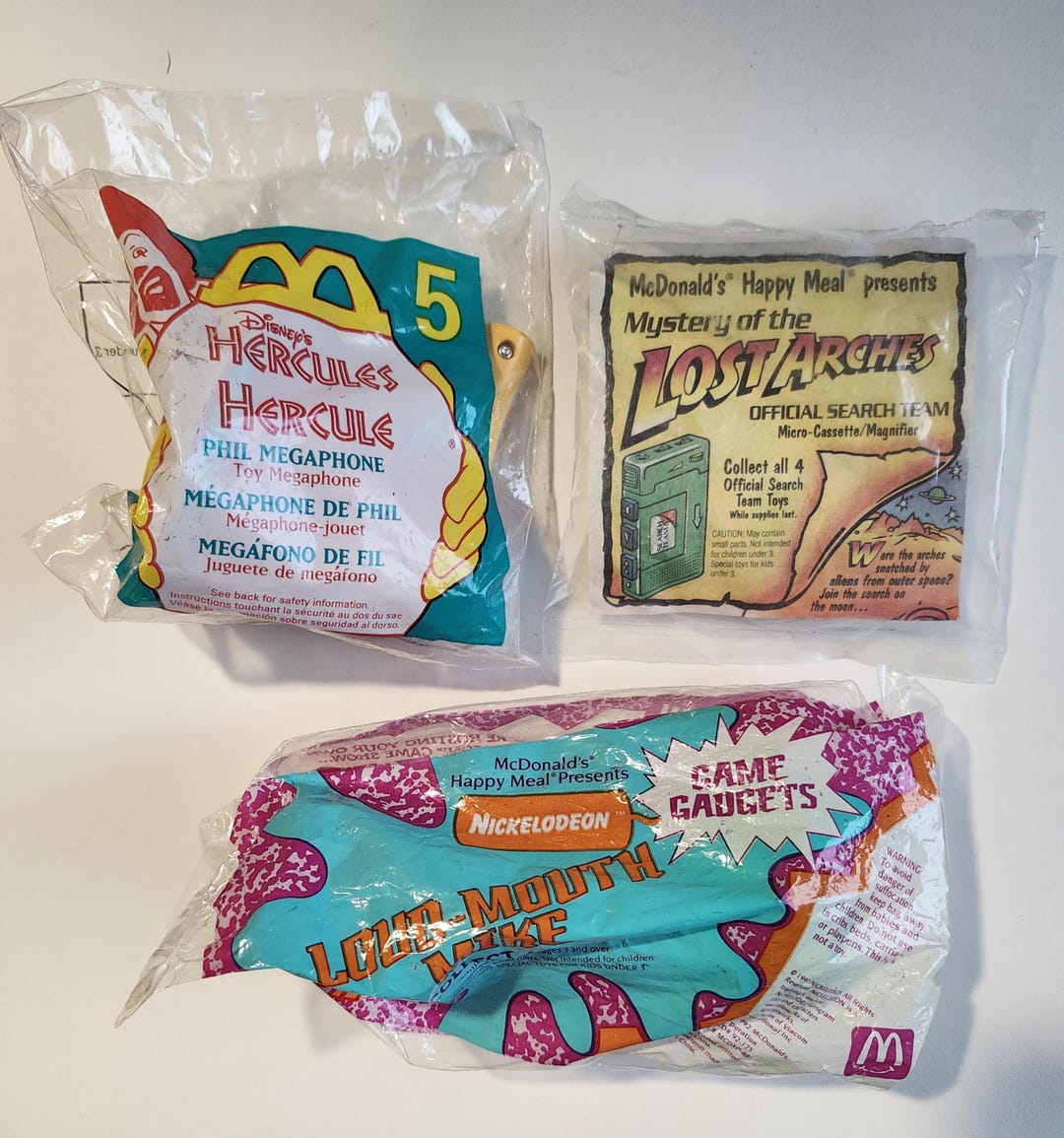 Vintage Mcdonalds Happy Meal Toys - Hercules Phil Megaphone, Mystery of ...