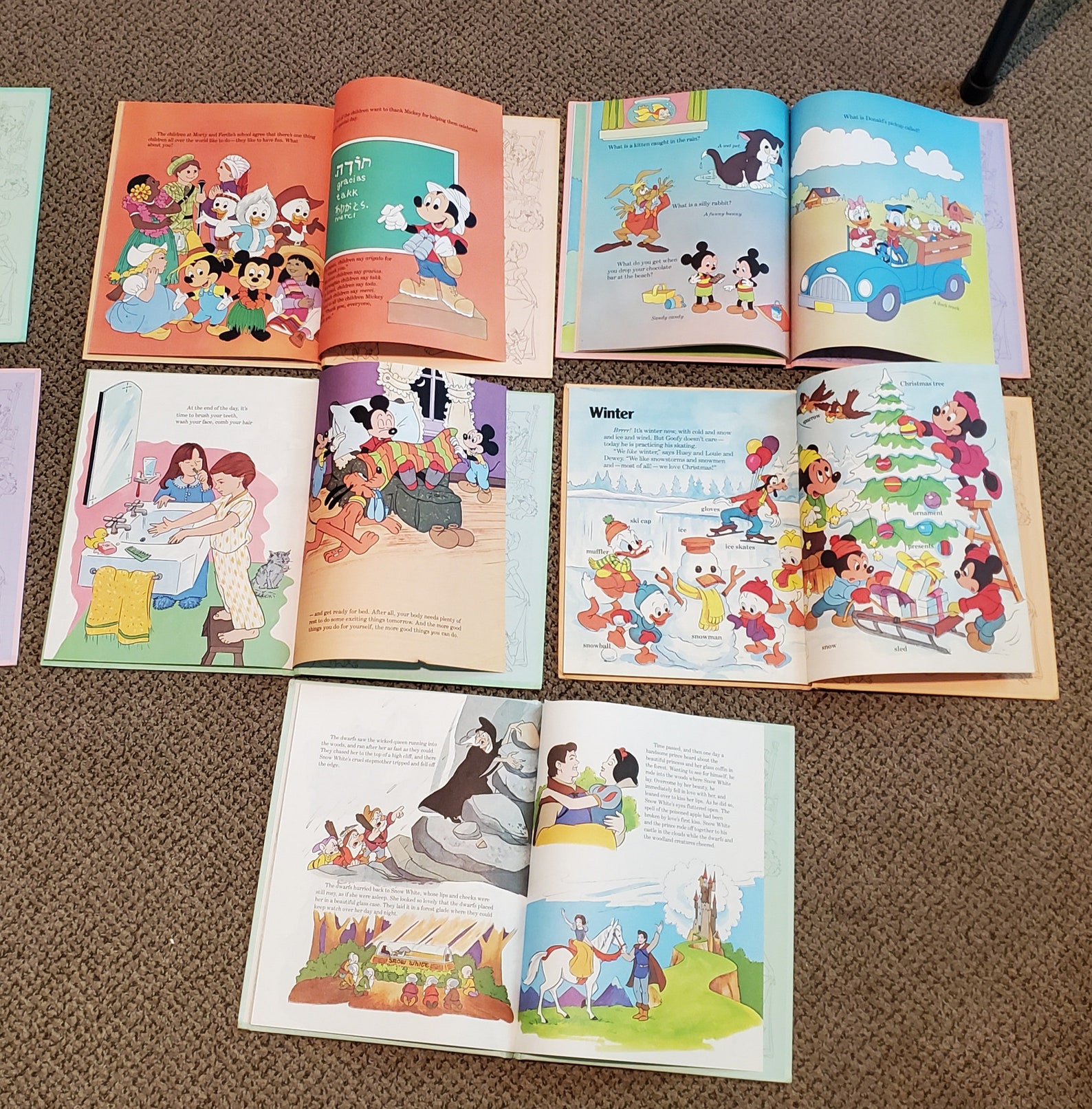Vintage Walt Disney Fun to Learn Library Books, Bantam Books , 1983 - Etsy