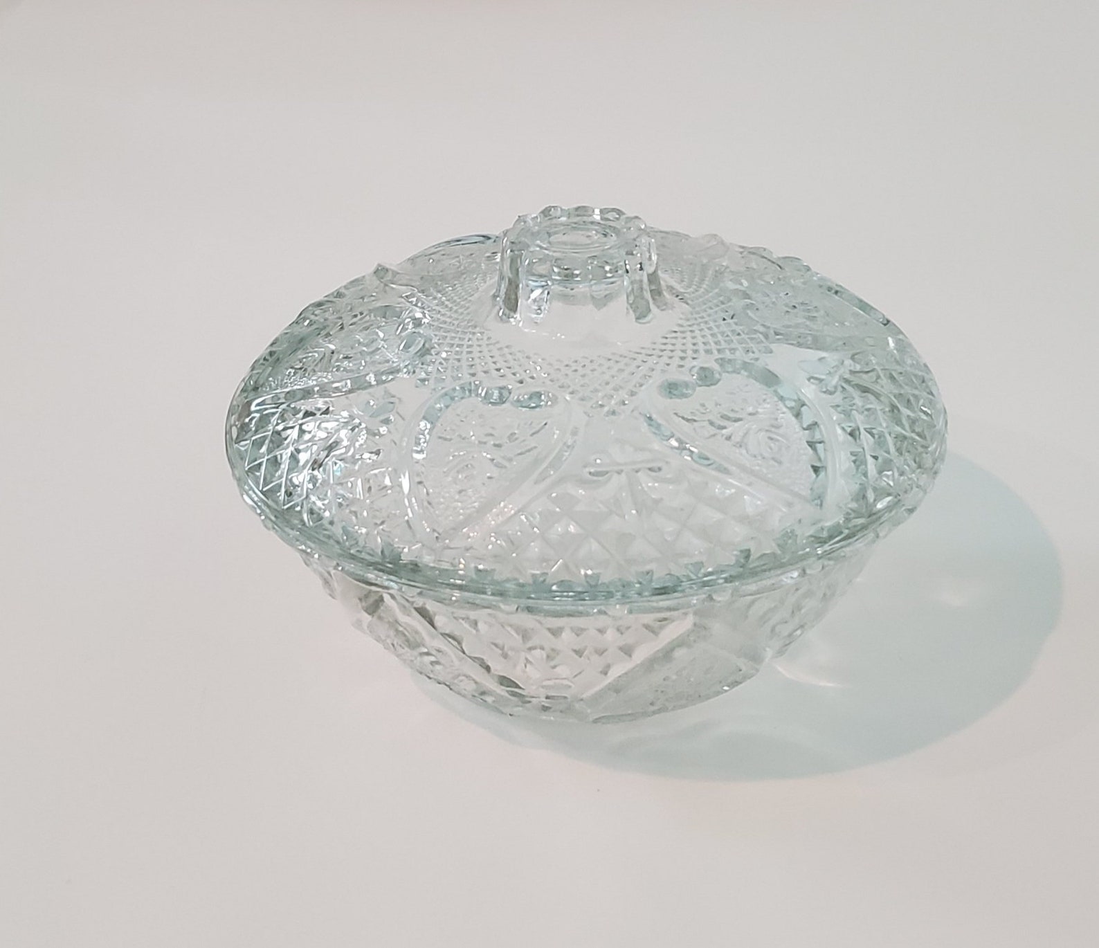 Vintage Clear Glass Candy Dish With Lid - Etsy