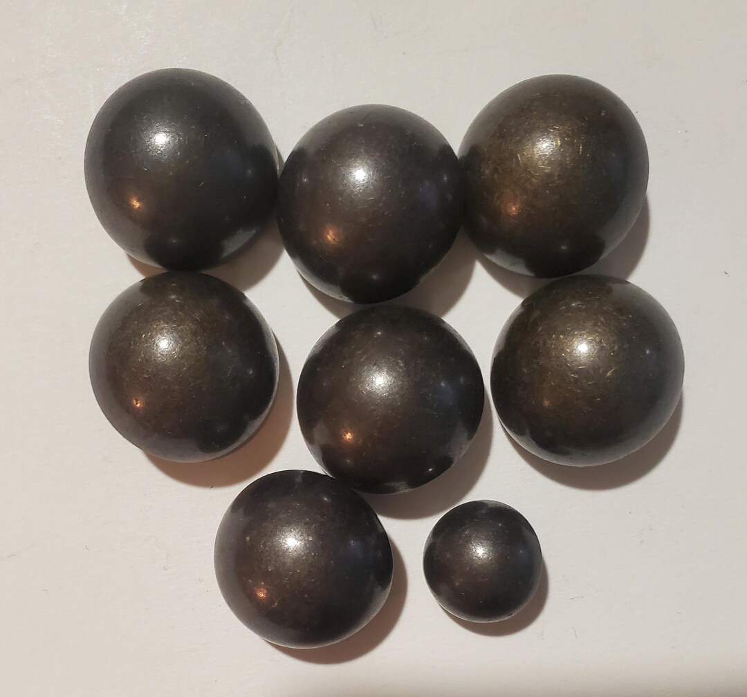 Vintage Gunmetal Gray Silver Round Button Lot, 8 Buttons - Etsy