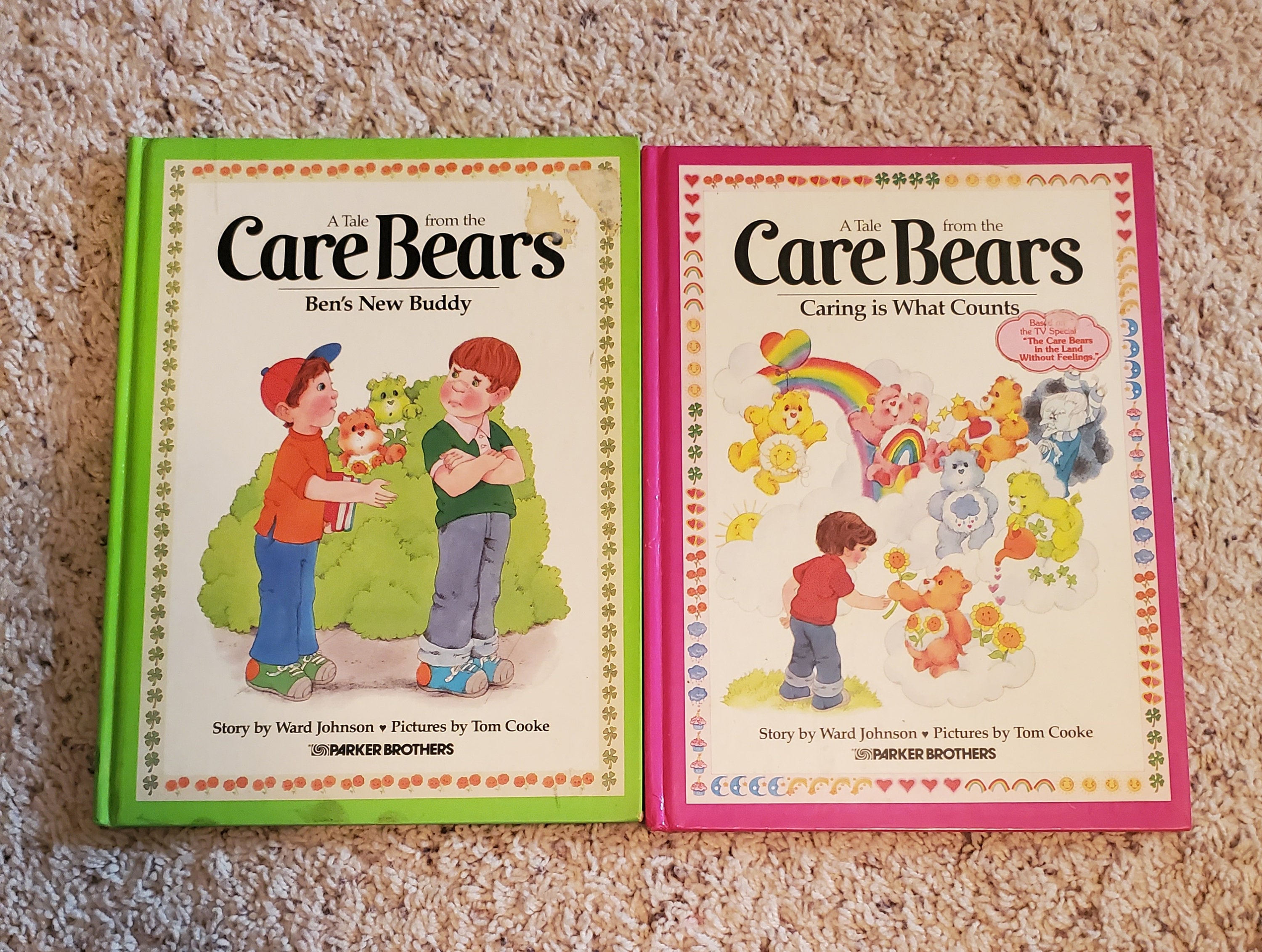 Vintage Care Bears Books - Ben's New Buddy, Caring is What Counts - Lot ...