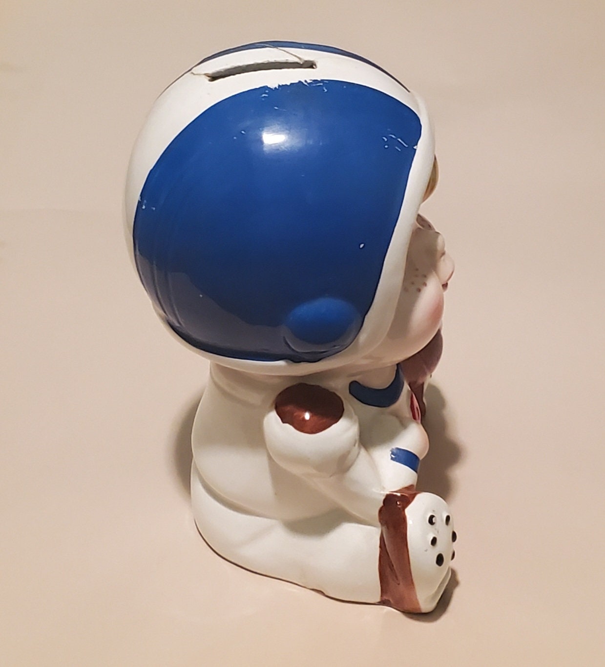 Vintage Ceramic Football Player Kid Bank Figurine - Etsy