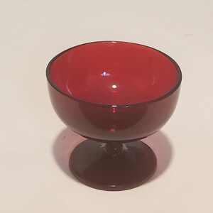 Vintage Red Glass Dessert Cup Dish - Etsy