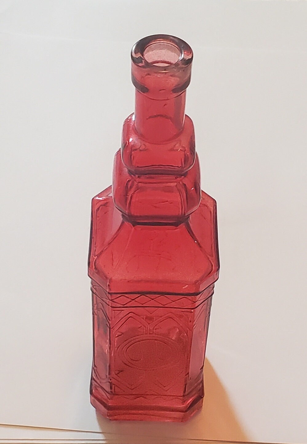 Red Glass Bottle