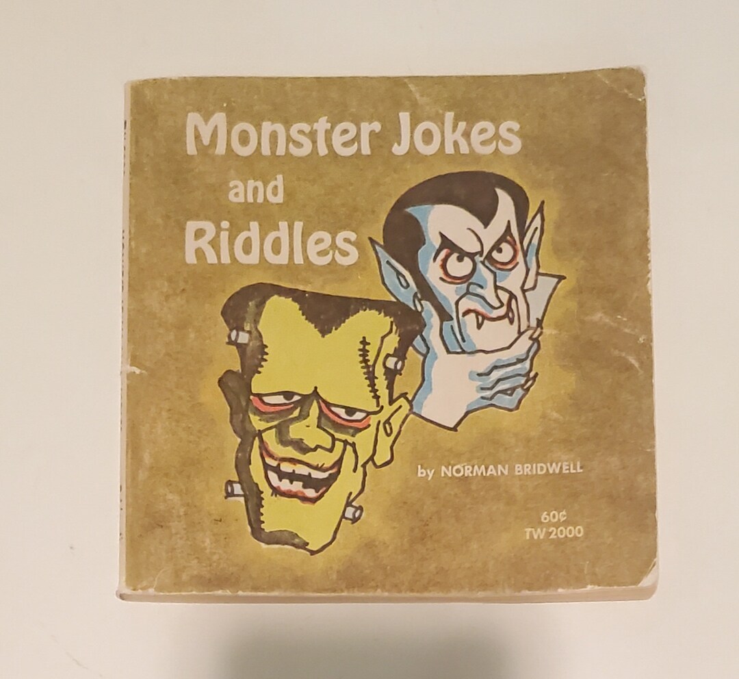 Vintage Book - Monster Jokes and Riddles - Halloween Book - Etsy