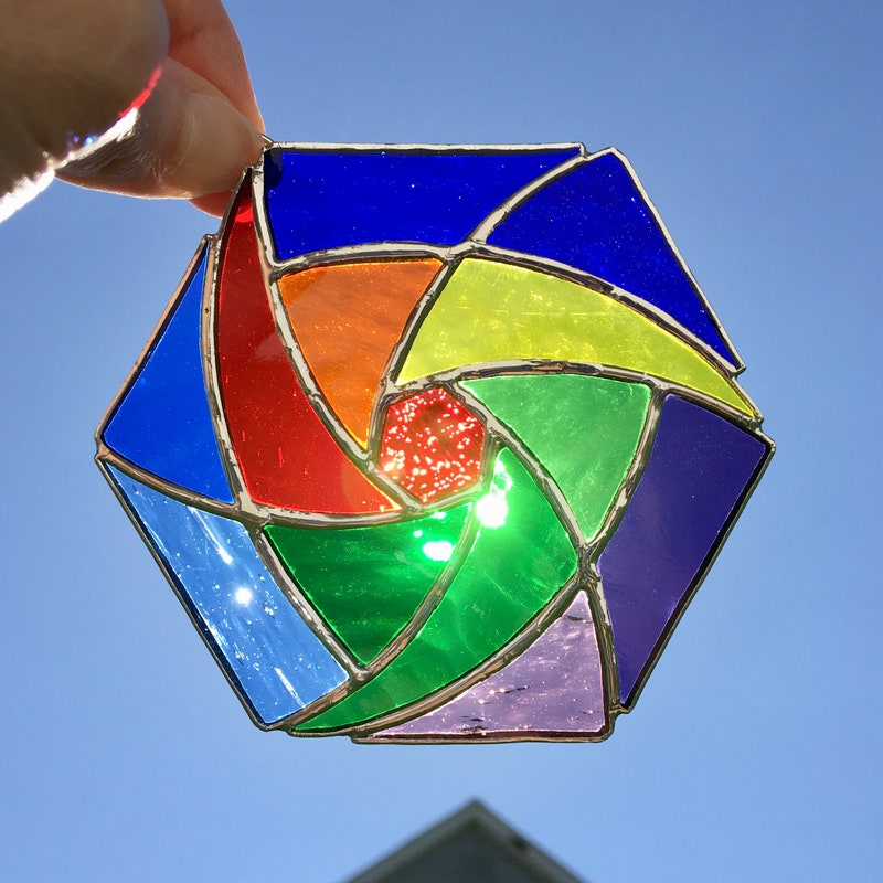Stained Glass Pinwheel Pattern - Etsy