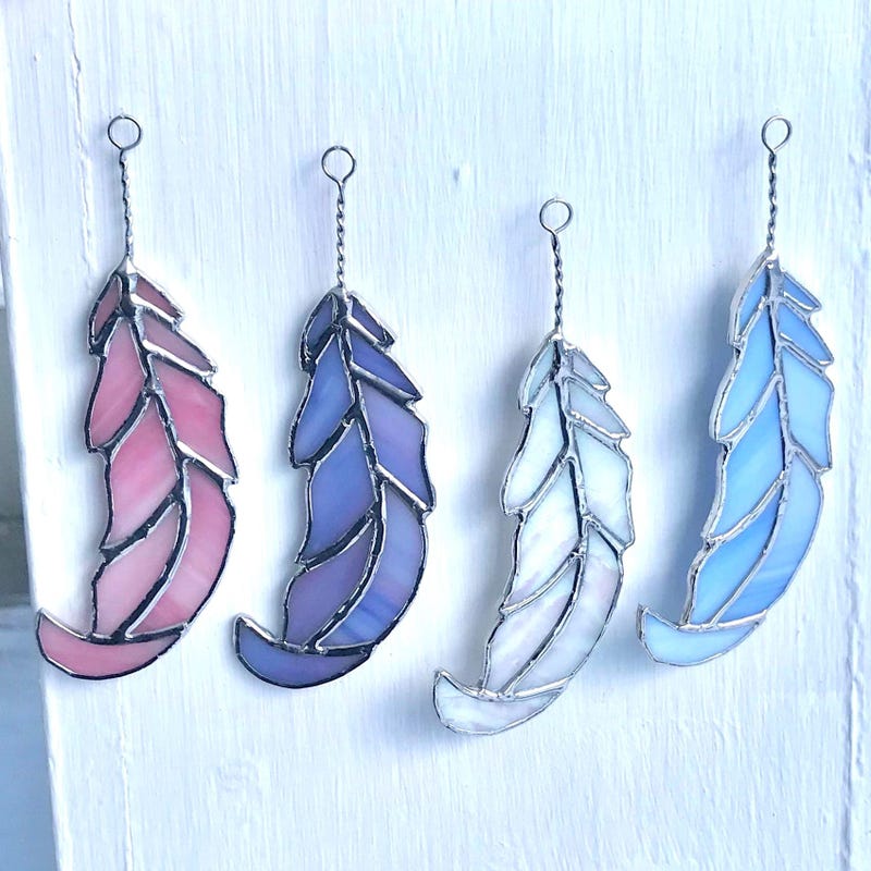Stain Glass Feather - Etsy