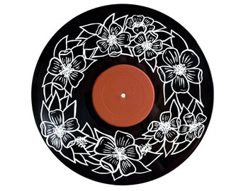 Orange Record Art - Etsy
