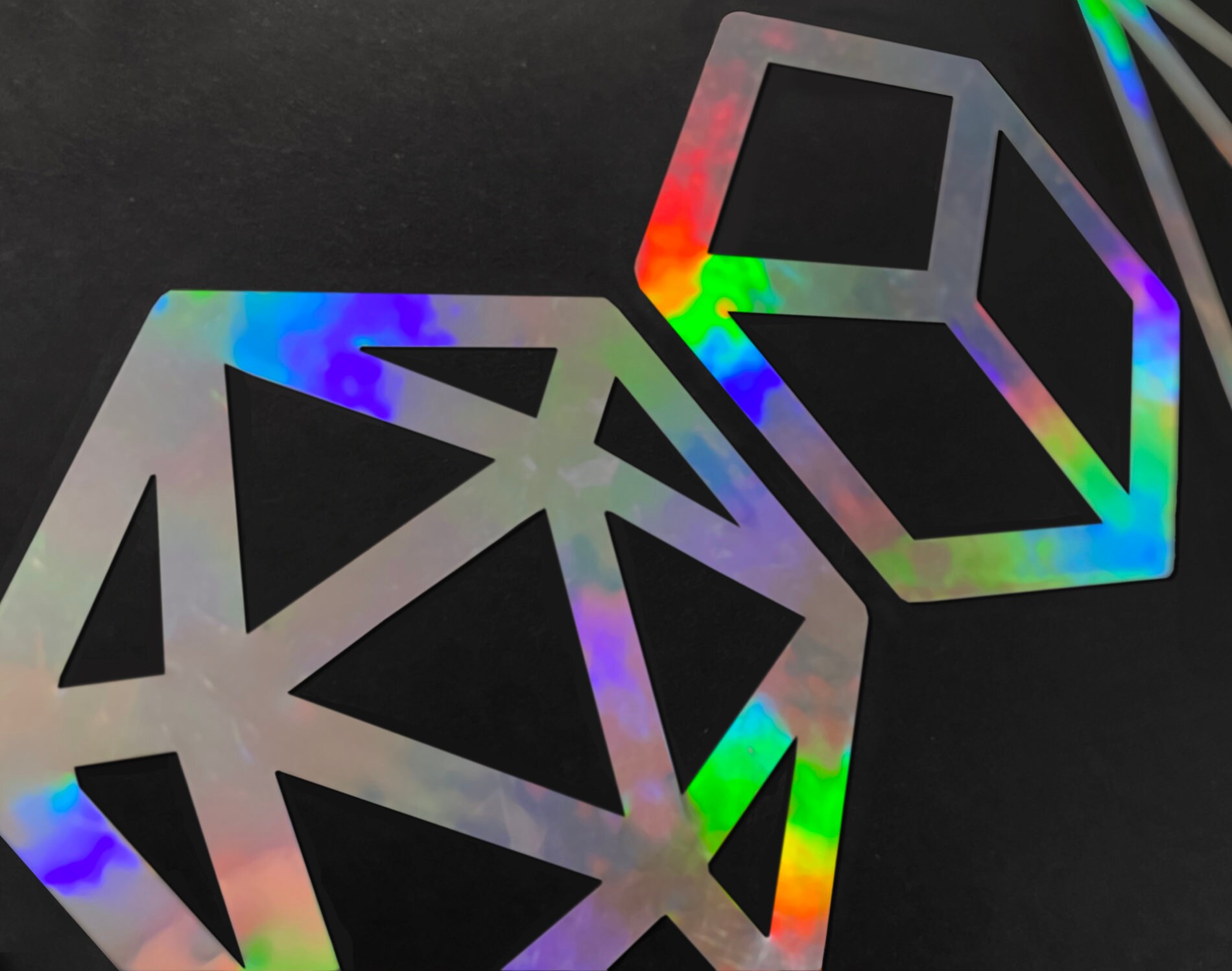 The Platonic Solids: Set of 5 Decals Rainbow Holographic - Etsy