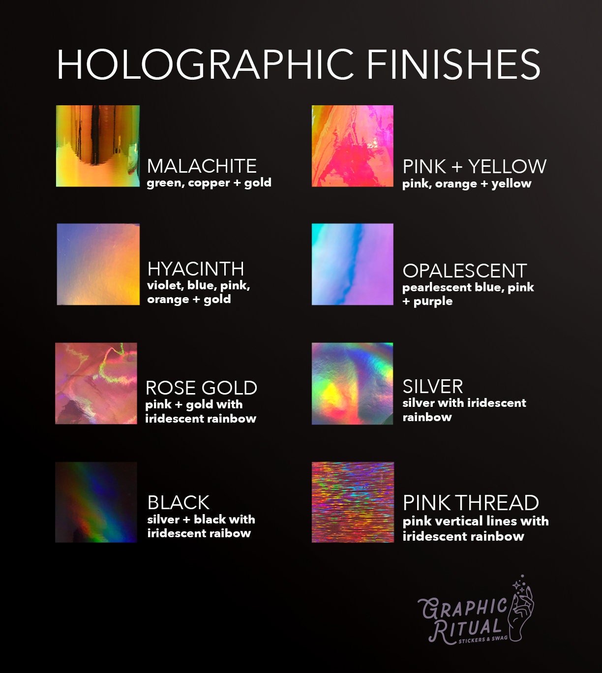 The Platonic Solids: Set of 5 Decals Rainbow Holographic - Etsy