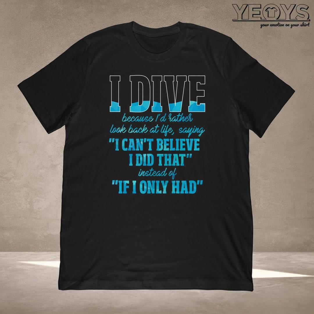 Diving T Shirts - Graphic Tee Diving Gift Ideas for Diver, Shark Diving ...