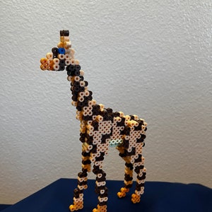 3D Giraffe Perler Bead Pattern, African Animal Perler Bead Pattern ...