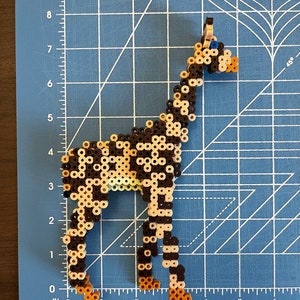 3D Giraffe Perler Bead Pattern, African Animal Perler Bead Pattern ...