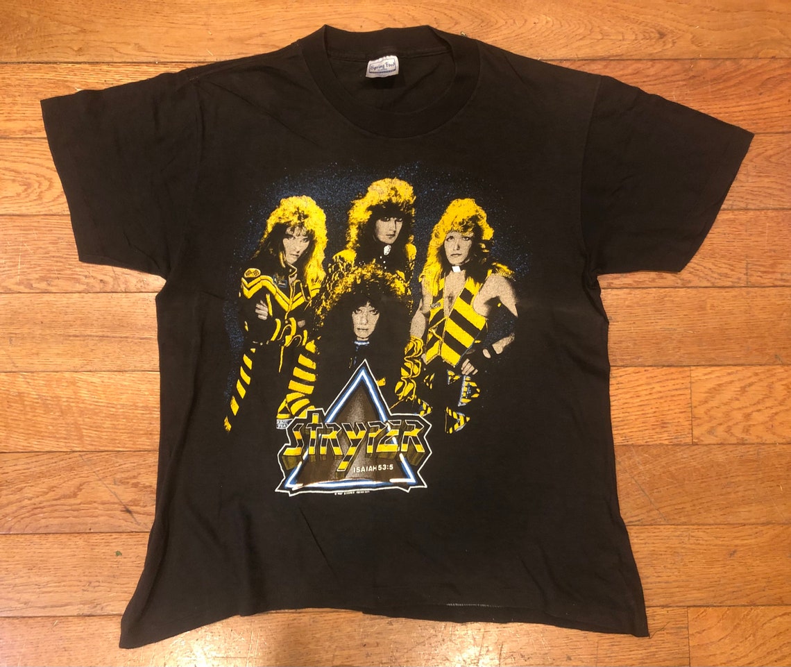1987 stryper t-shirt en métal point unique | Etsy