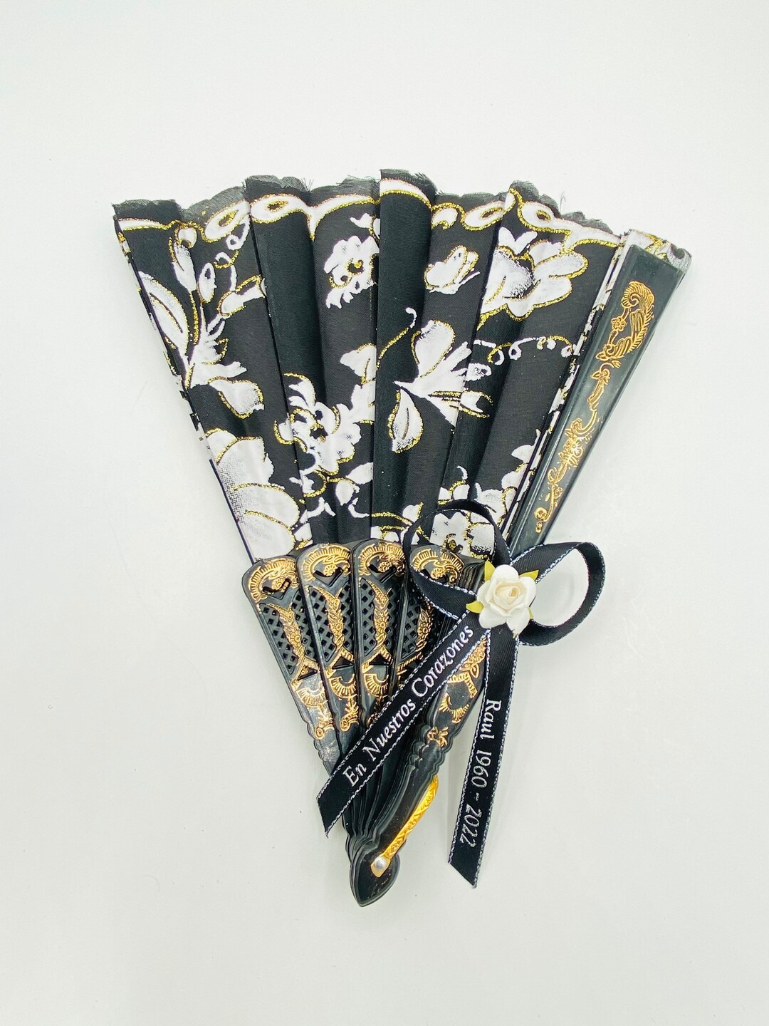 12pcs Funeral Favors /memorial Favors Personalized Ribbons/ Hand Fans ...