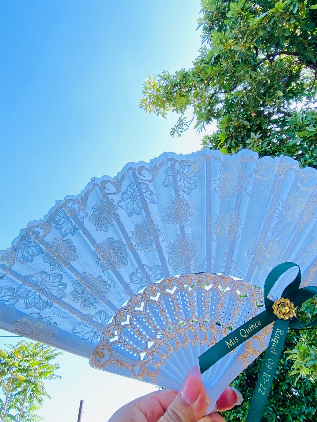 12pcs Quinceañera Favor Hand Fans Sweet Sixteen Favors Personalized ...