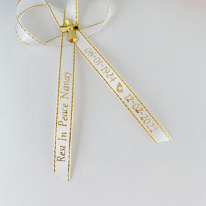 12pcs Funeral Favors /memorial Favors Personalized Ribbons/ Hand Fans ...