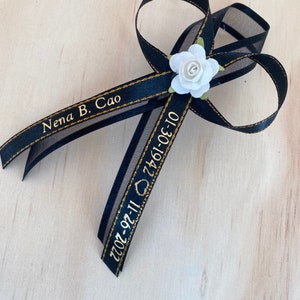 Personalized Funeral Ribbon Favors: Custom Memorial Ribbons With Pin - Etsy