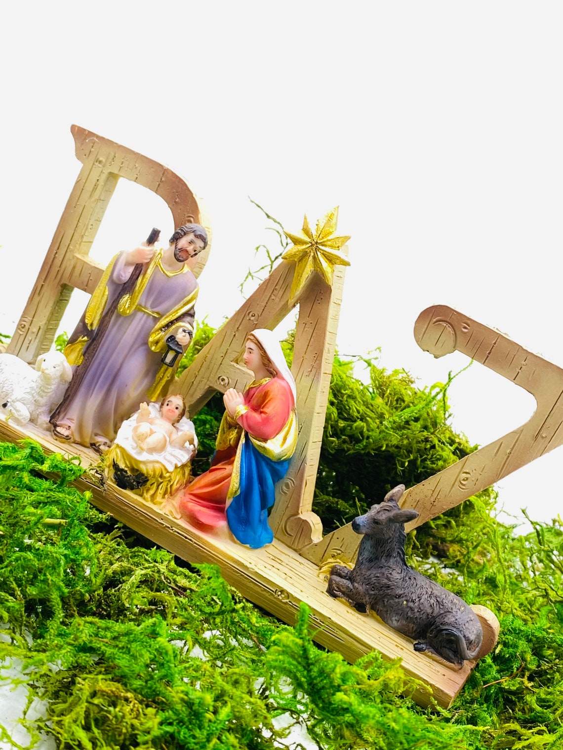 Christmas Nativity Scene Set Figures Resin Figurines Baby - Etsy