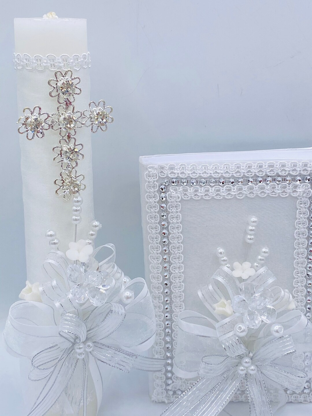 First Communion Candle Set: 4-piece Keepsake Gift - Etsy