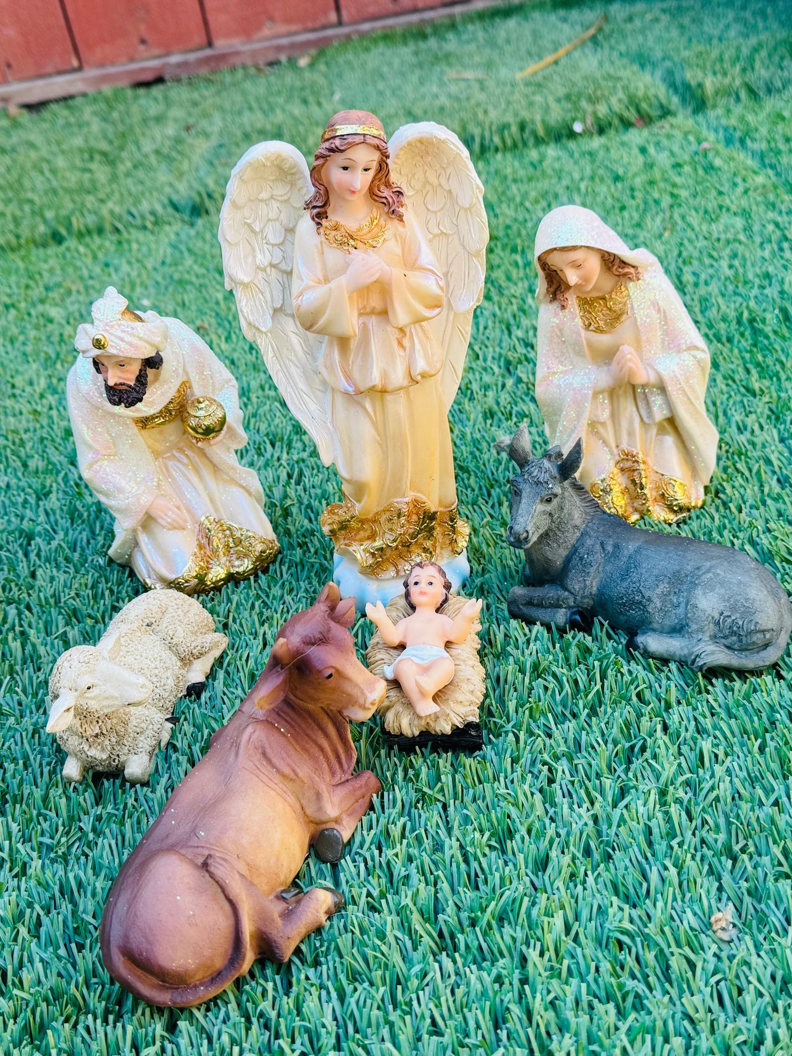 Large Nativity Scene Set: 11-piece Polyresin Figurines, 8" Scale - Etsy