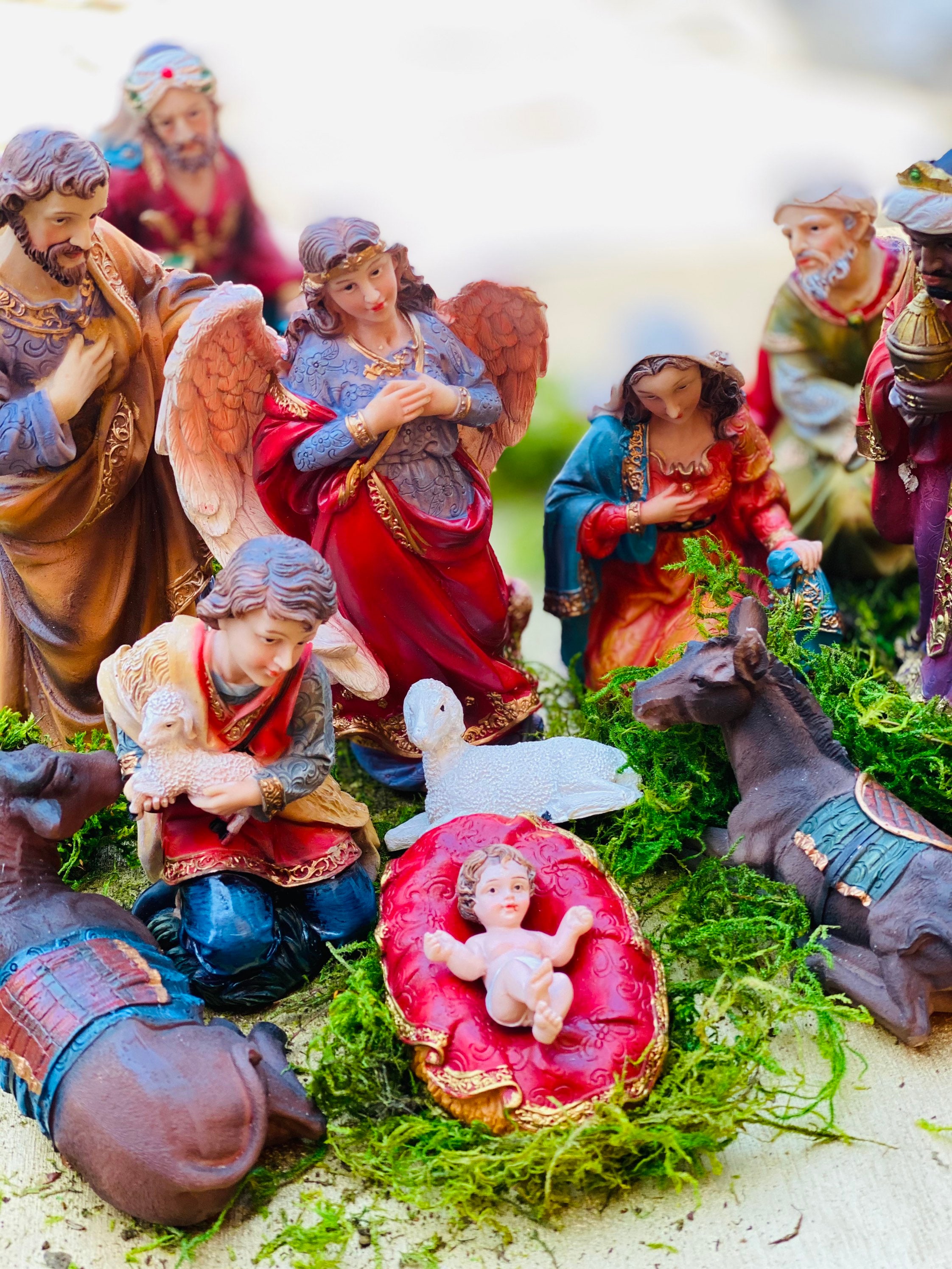 8christmas Nativity Scene Set Figures Polyresin Figurines - Etsy