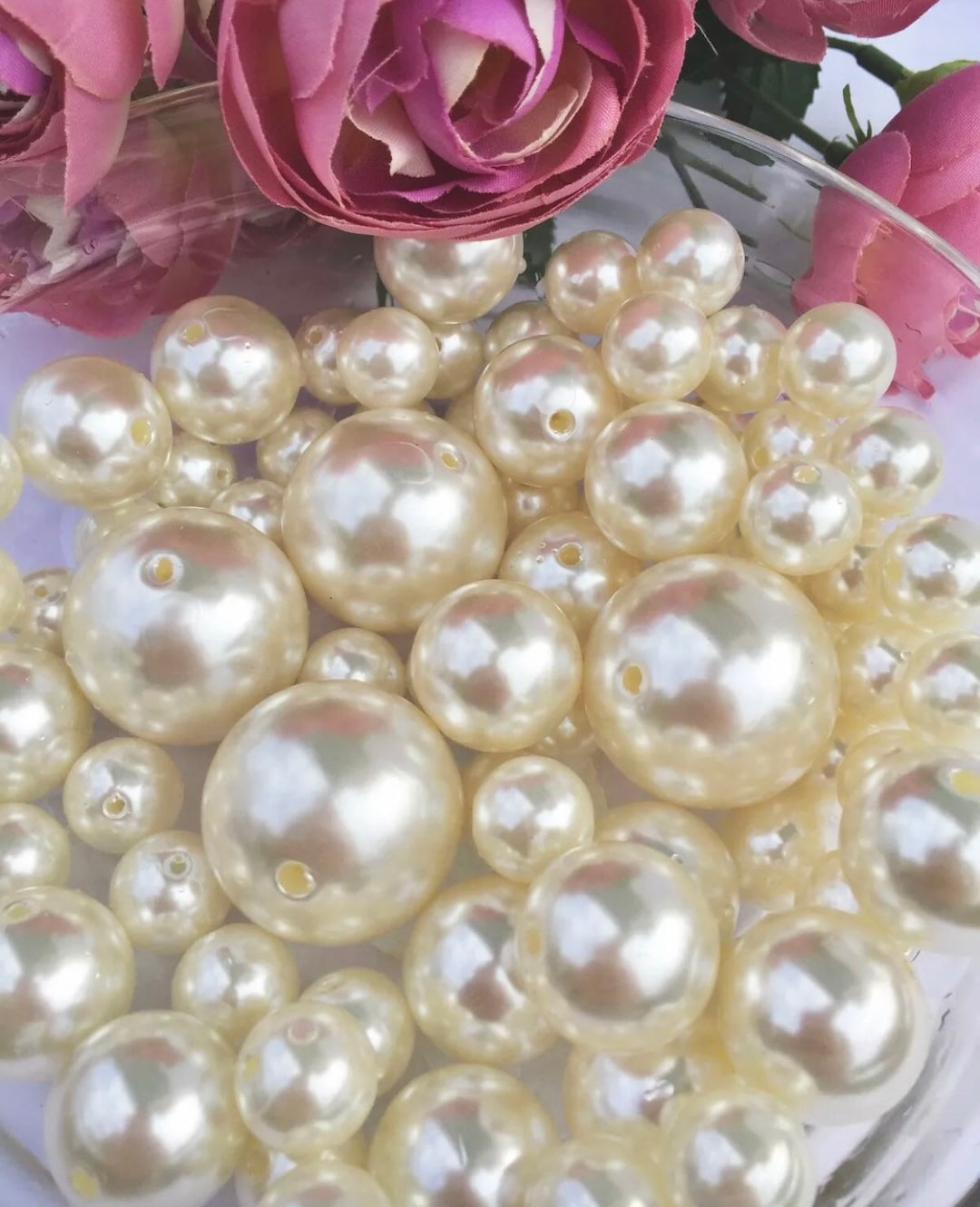 Elegant Jumbo Pearls Assorted Sizes Vase Filler Wedding Centerpiece ...