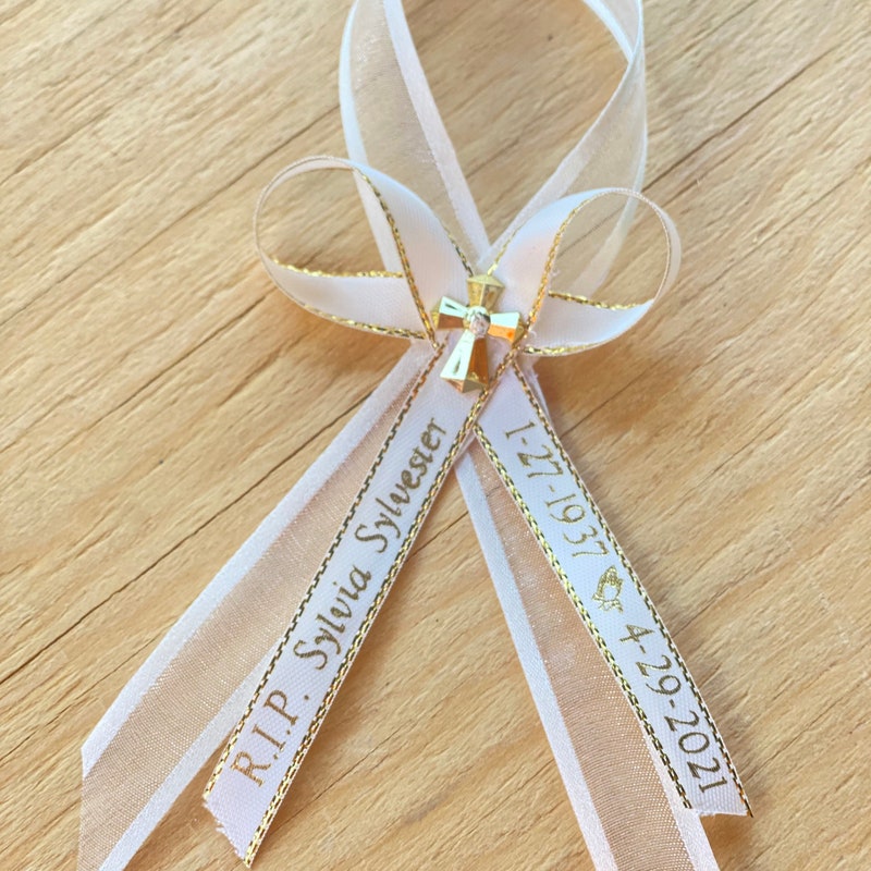 Funeral Ribbon Lapel - Etsy