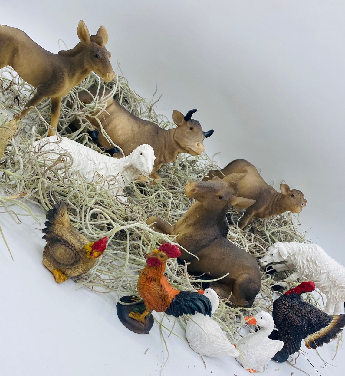 Animal Figurines Nativity Scene Set/11 Animales Para Pesebre Nacimiento ...