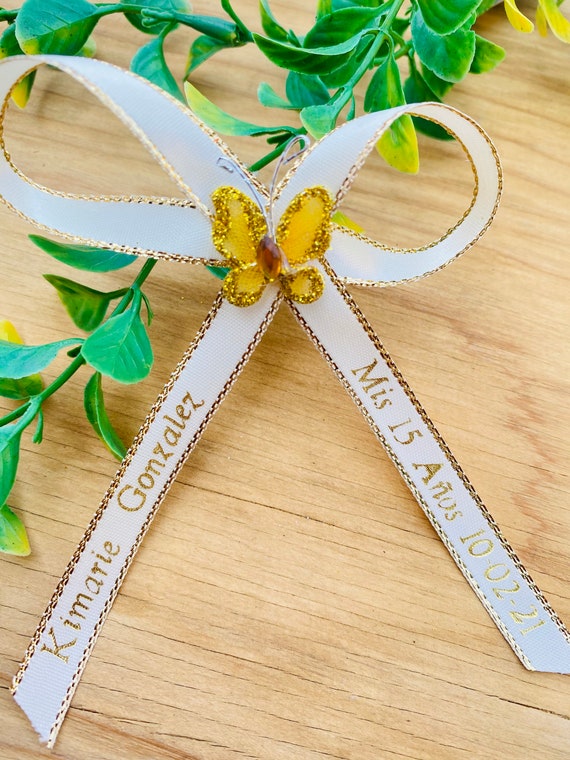24pcs Quinceanera Party Favors Personalized Ribbons sweet Sixteen wedding baby Shower listones Personalizados Etsy Denmark