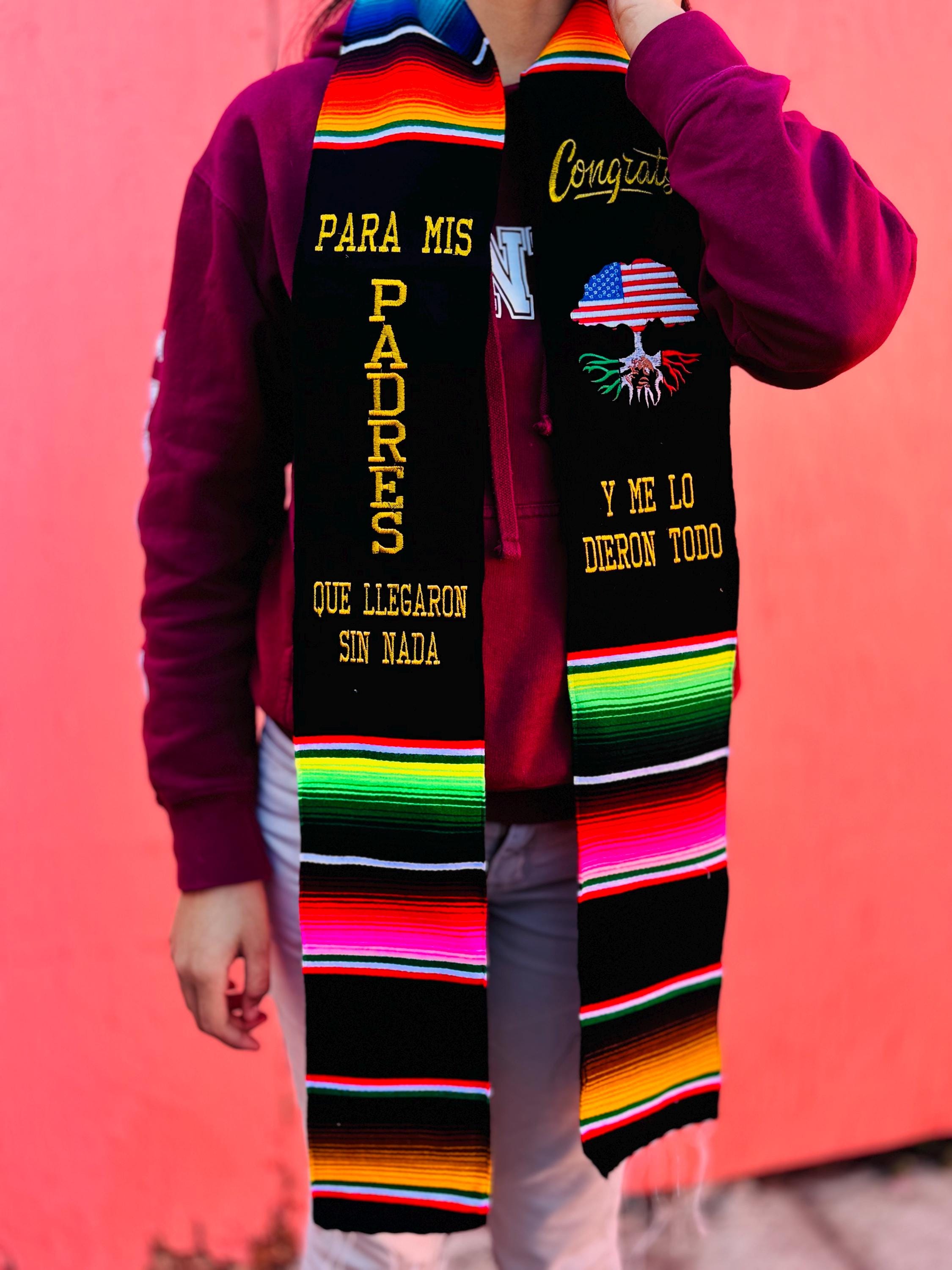 Mexican Serape Graduation Stole: Embroidered, Classs of 2026,graduation ...