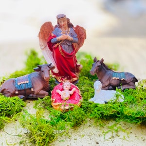 8”christmas Nativity Scene Set Figures Polyresin Figurines Baby Jesus ...