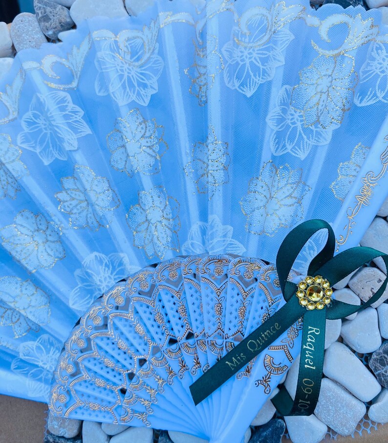 12pcs Hand Fans Quinceanera Favors Personalized Ribbons - Etsy