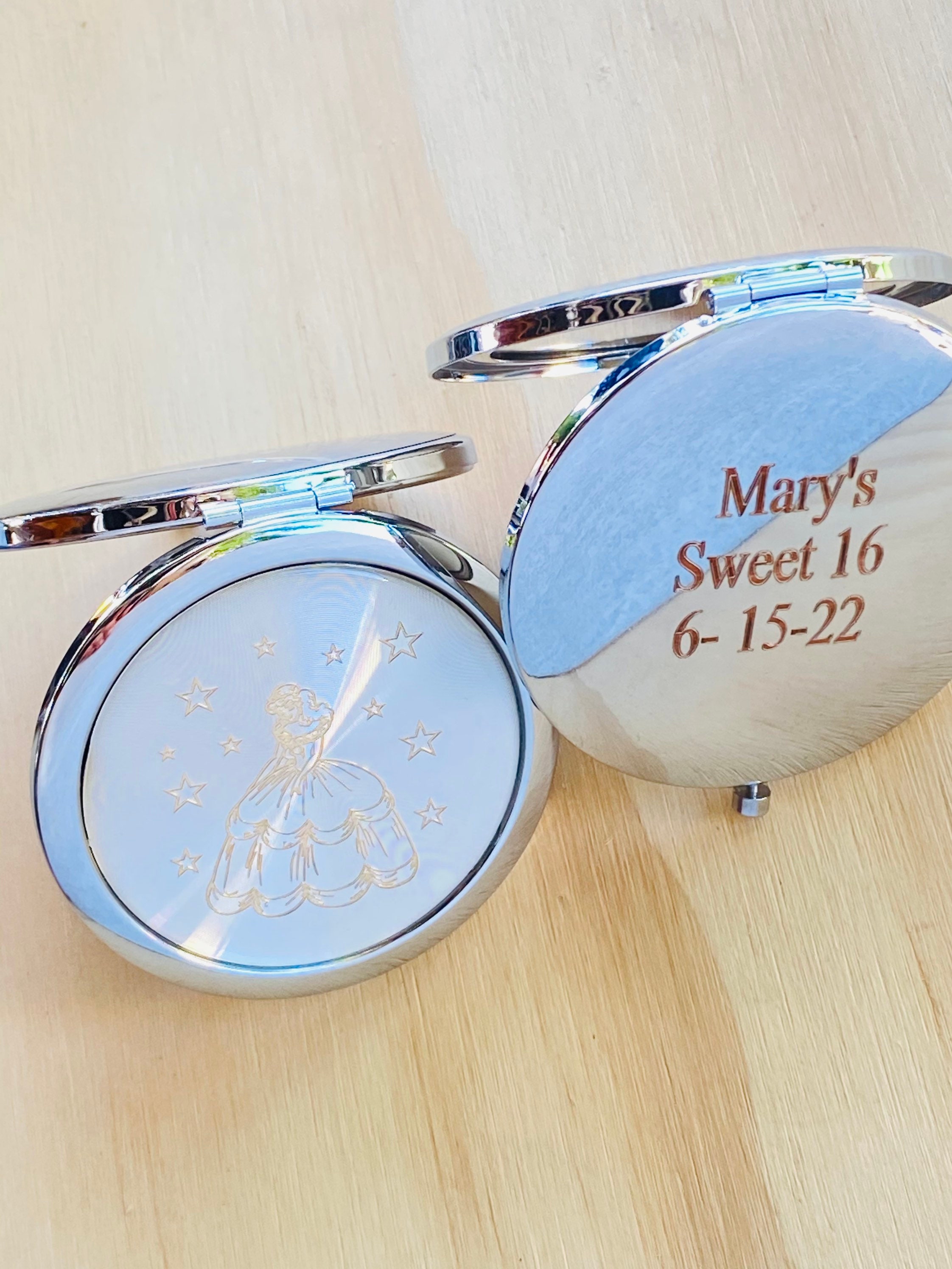 12 Personalized Sweet 16 Mirrors: Quinceanera Party Favors - Etsy